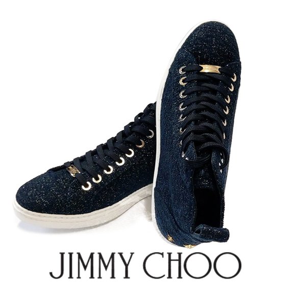 Jimmy Choo | Shoes | Jimmy Choo Metallic Tweed Navy Blue Men Us 9 Uk ...